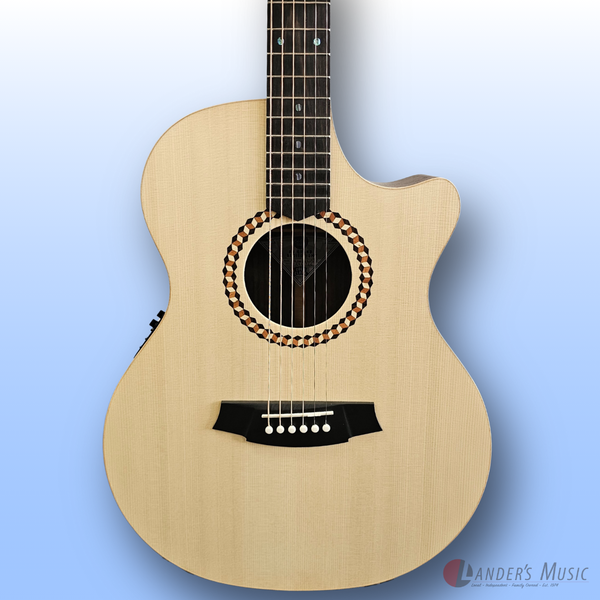 Cole Clark Studio Recording Angel 2 Spruce and Rosewood Electric/Acous – Lander's Music Store