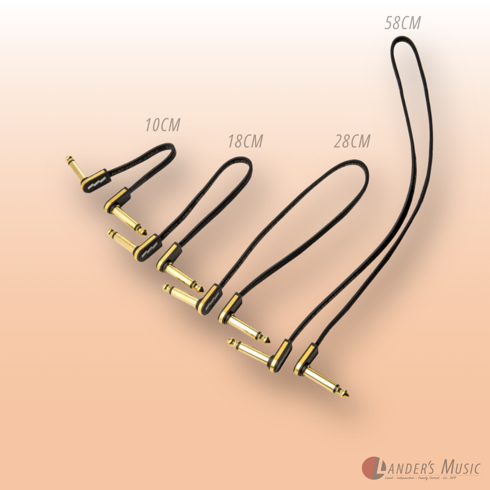 EBS Premium Gold Flat Patch Cables – Lander's Music Store