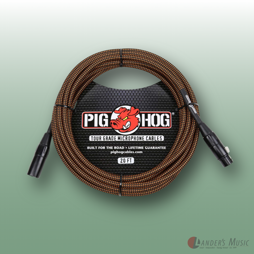 Pig Hog 20ft Woven Microphone Cables – Lander's Music Store