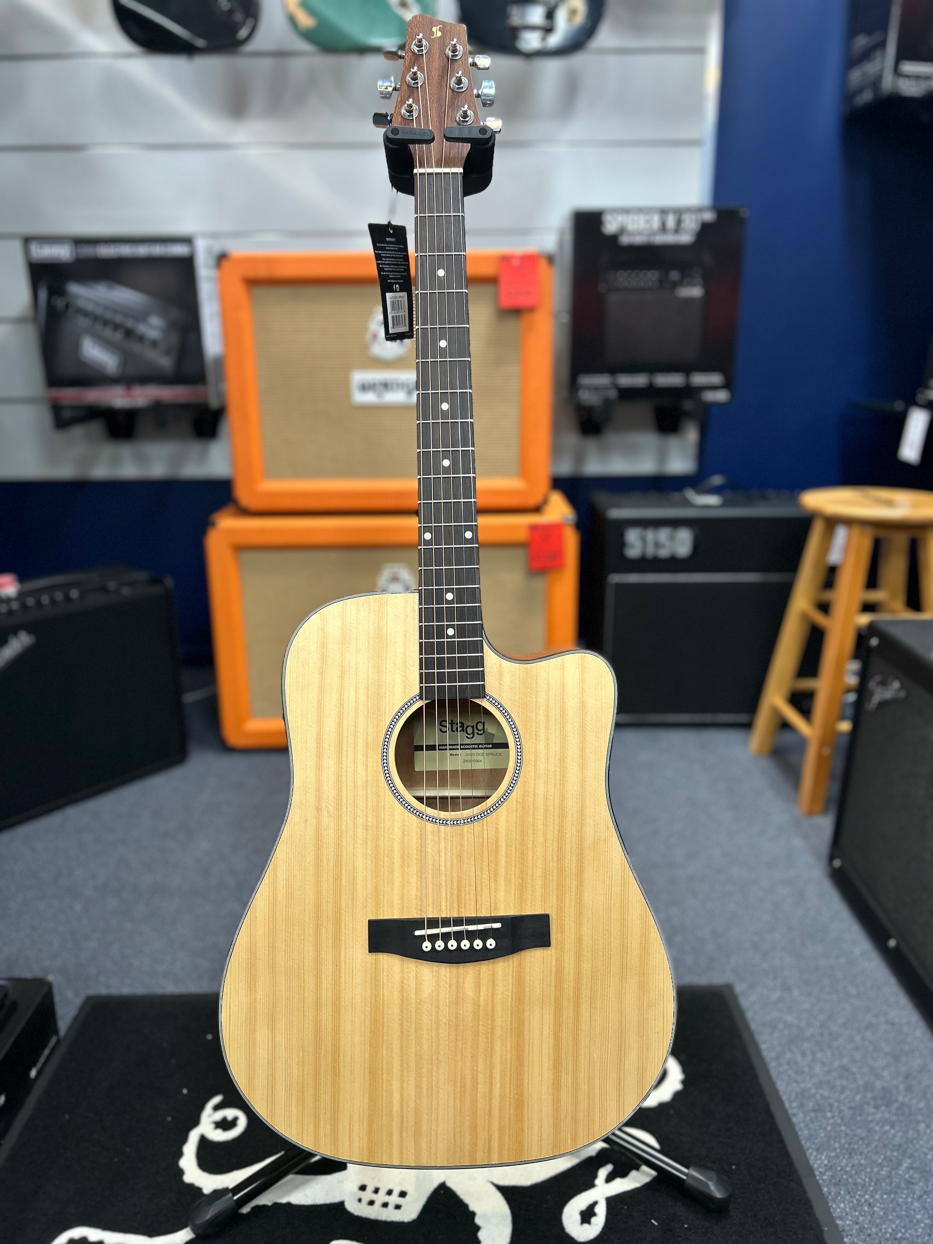 Stagg SA25 DCE Dreadnought Electric/Acoustic Guitar – Lander's Music Store