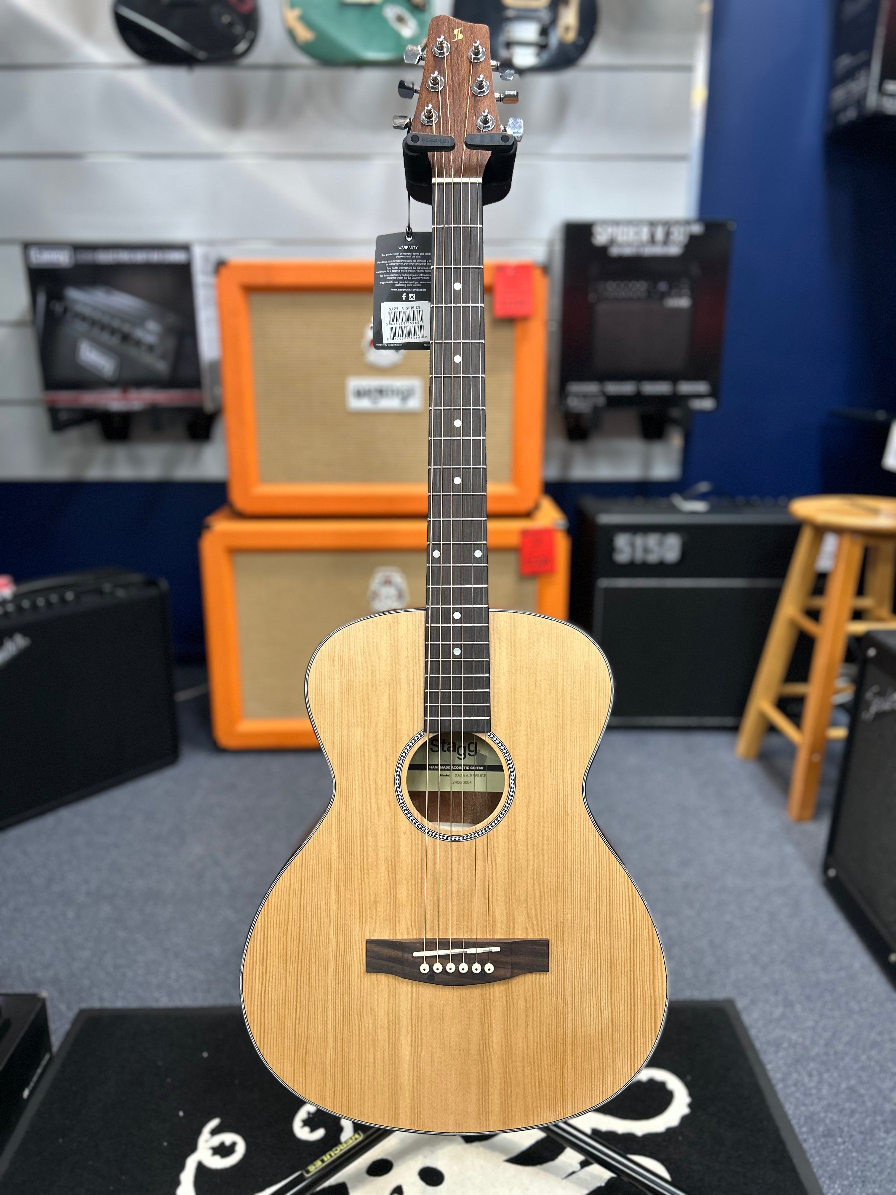 Stagg SA25 A Spruce Auditorium Acoustic Guitar – Lander's Music Store